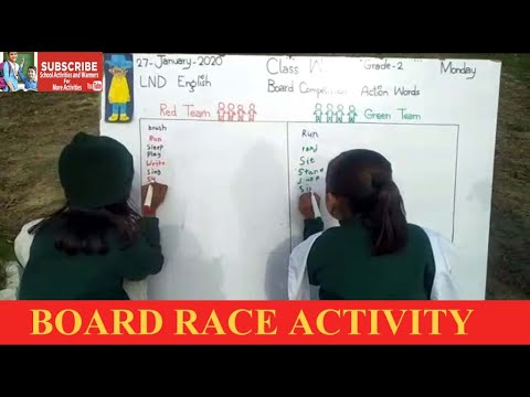 BOARD RACE ACTIVITY | ACTION WORDS | CLASS 2 | CLASS 3 LND - YouTube