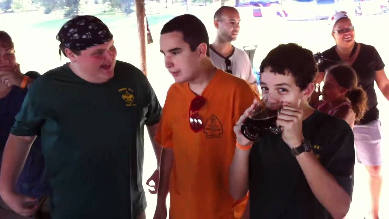 Root beer chugging contest - YouTube