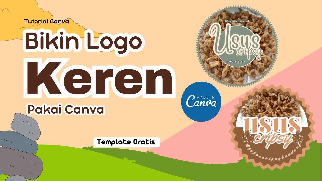 Bikin stiker label untuk jualan makanan | Tutorial Canva - YouTube