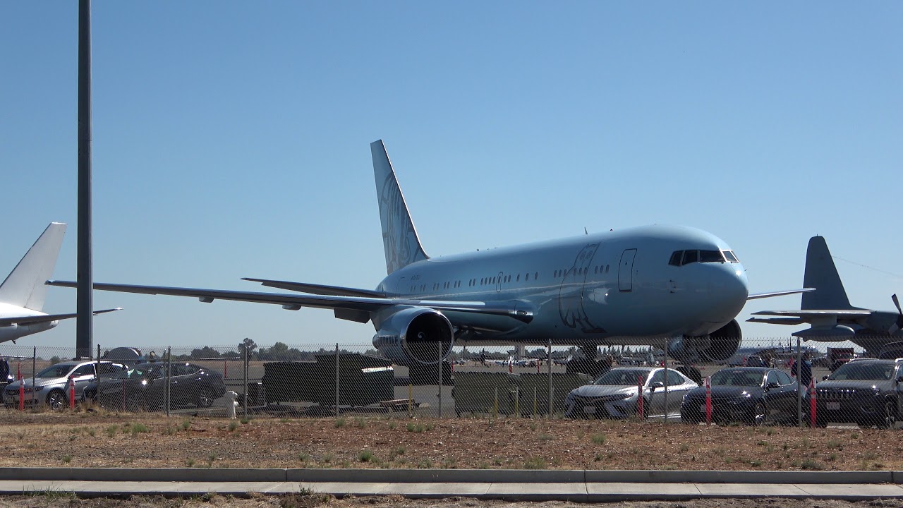 Air Drake 767, F-15c, And Blue Angels Arriving Mather Airport ...