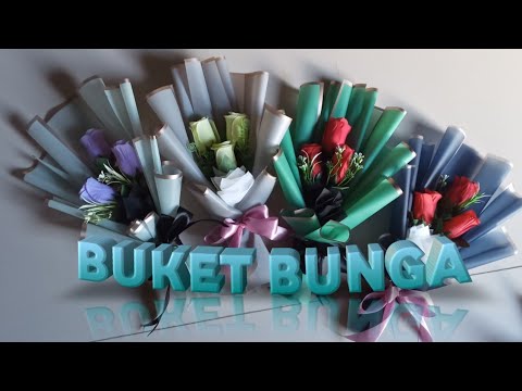 Buket Bunga 3 Tangkai Simpel Dan Mudah Buat Pemula - YouTube