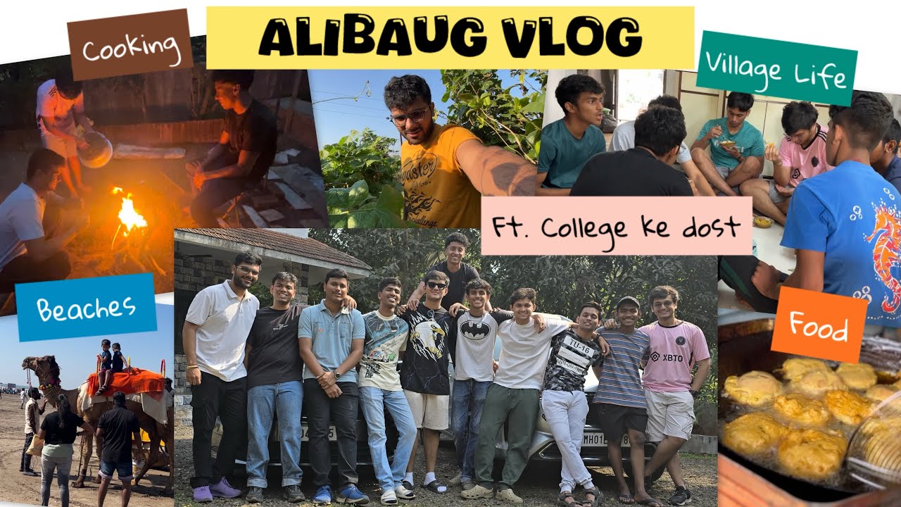 Alibaug Vlog | Ft. College ke Yaar (Beach, Village cooking, Road trip ...