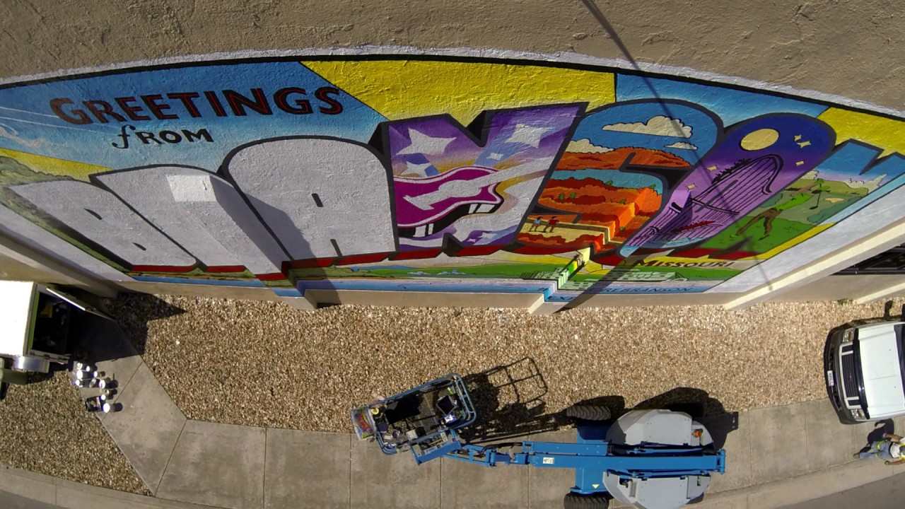 Downtown Branson Mural Timelapse - YouTube
