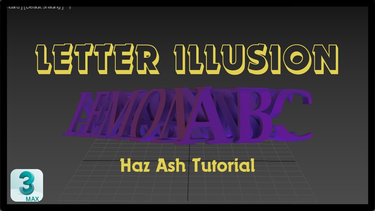 Dual Letter Illusion | 3Ds Max Tutorial - YouTube