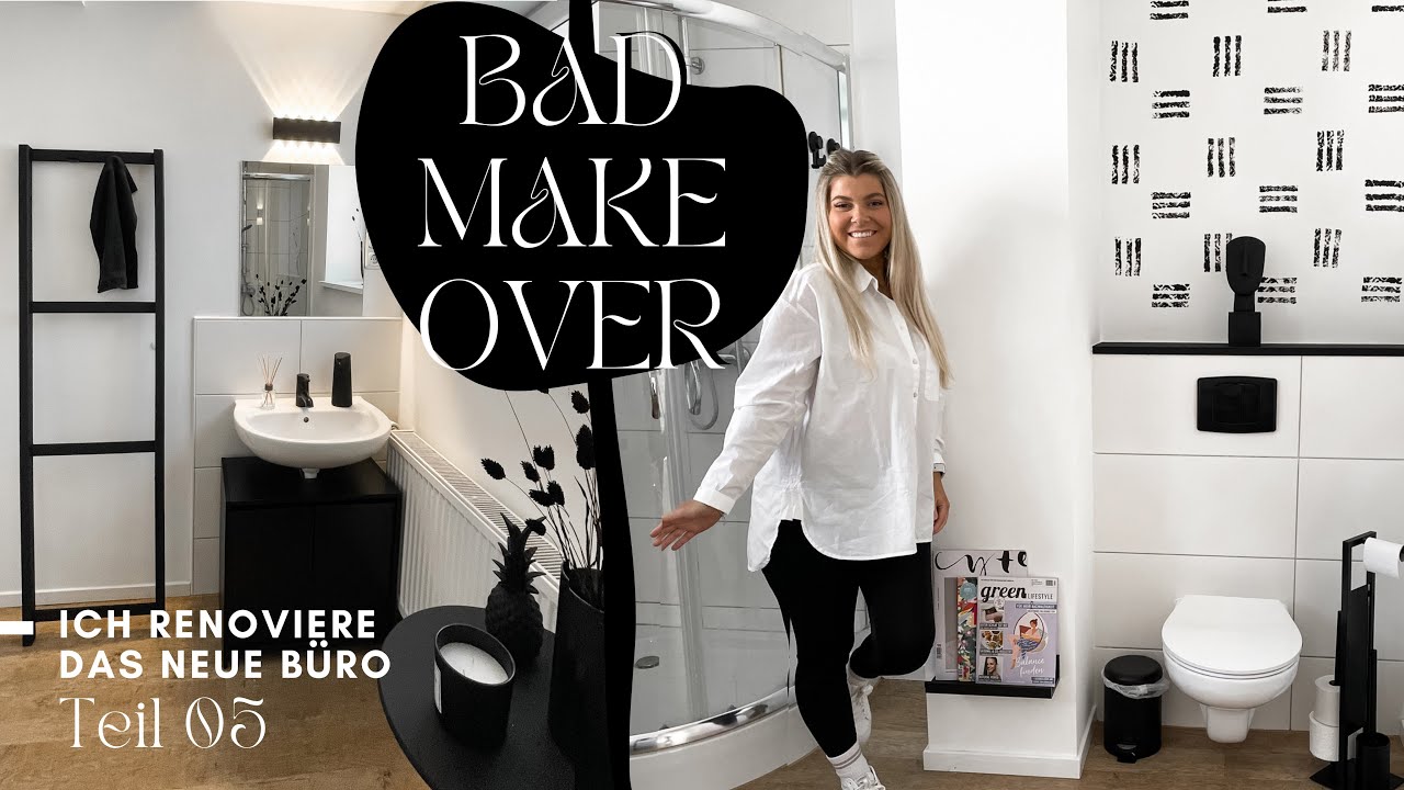 BAD MAKEOVER 😍 - ich renoviere das NEUE BÜRO Teil 5 | Kleinstadtcoco ...