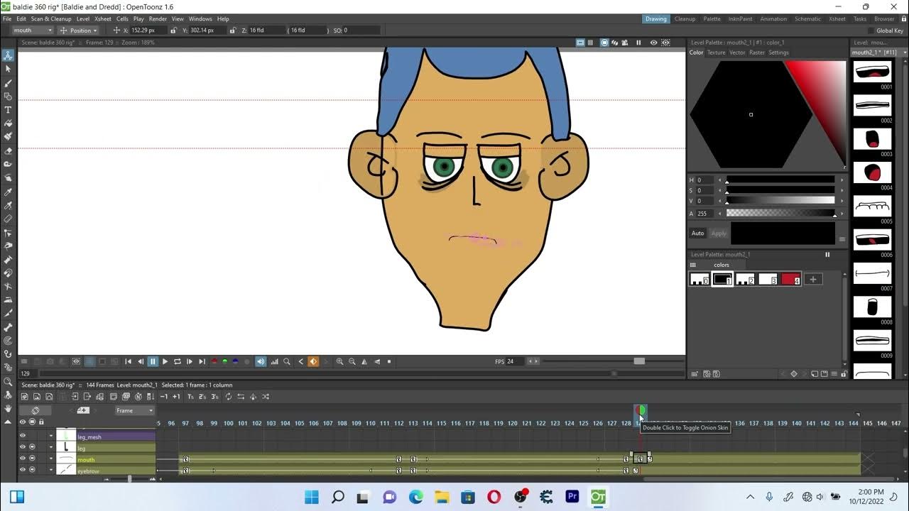 Simple character rig in Opentoonz - YouTube
