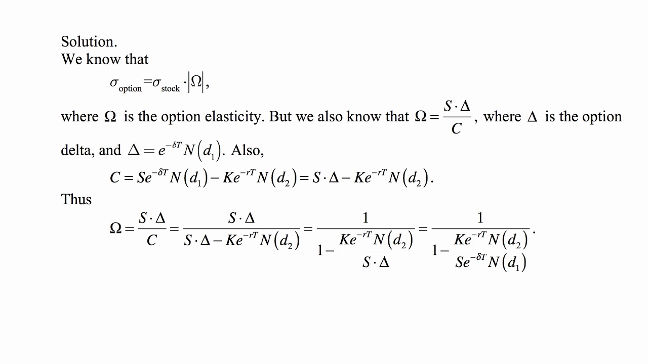 Exam MFE exercise for January 22, 2018 - YouTube