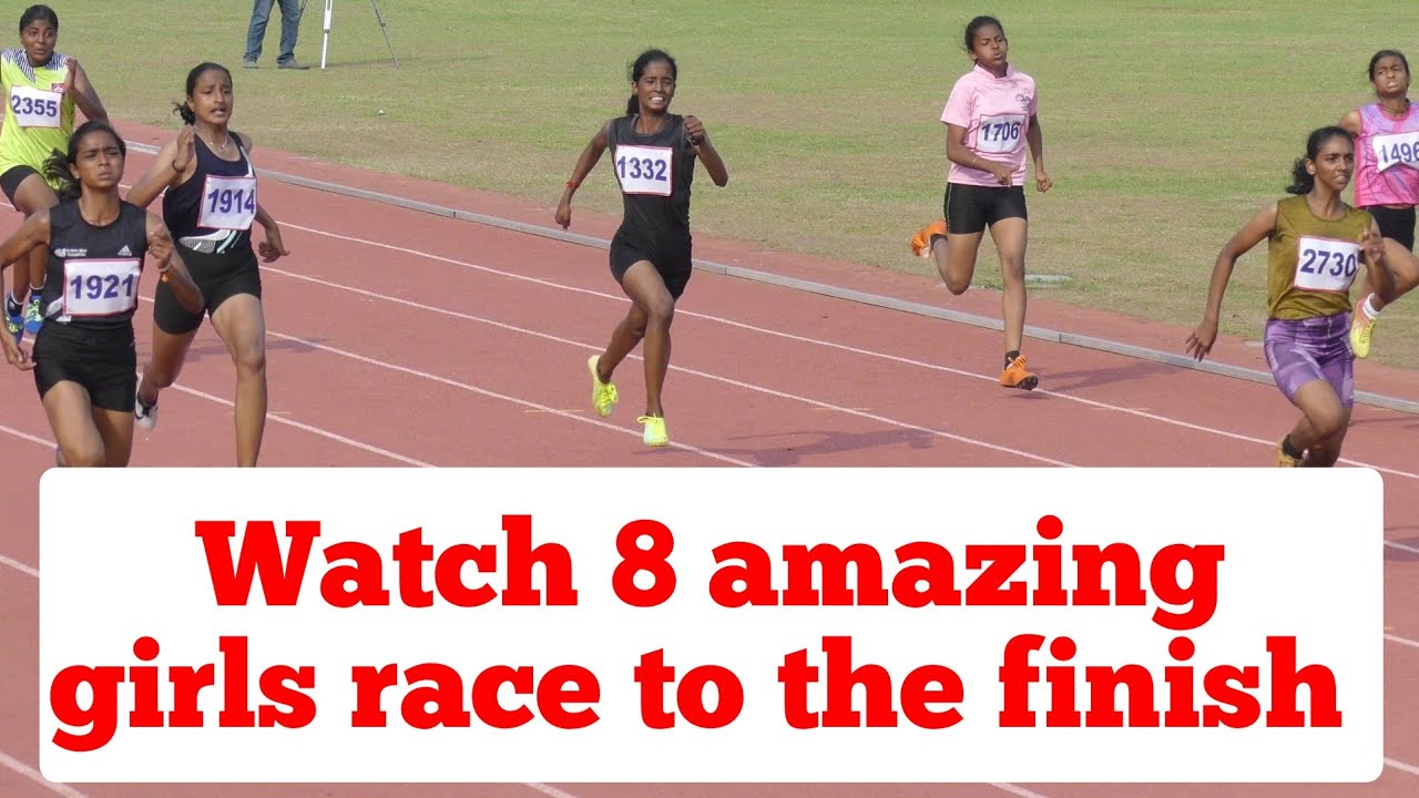 200m girls U-19 run watch these 8 amazing girls race to the finish line ...
