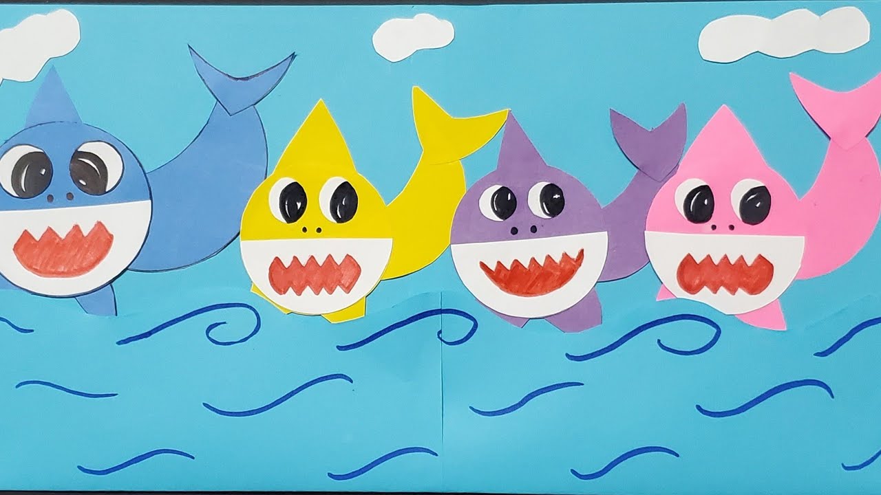 Baby shark craft| How to make baby shark craft with paper - YouTube