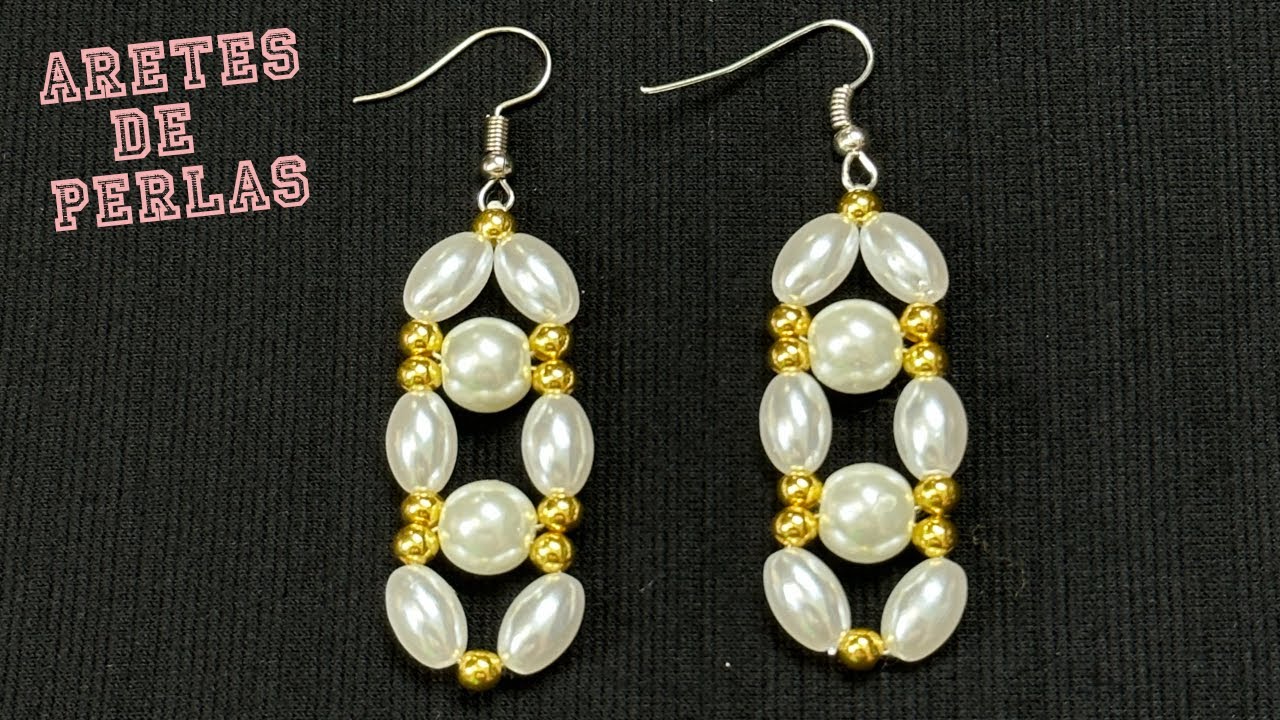 PASO A PASO PARA ARETES DE PERLAS - YouTube