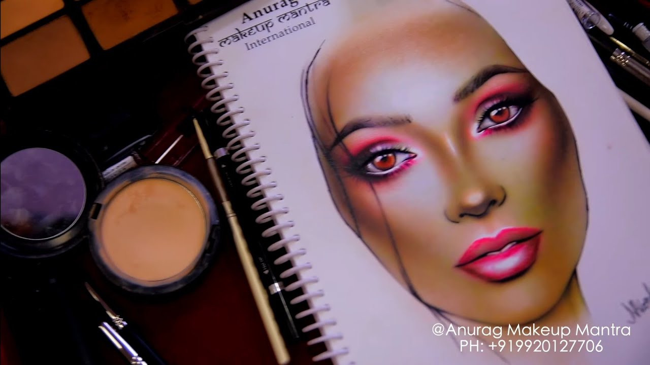3D Realistic face chart work world Best diploma makeup full course ...