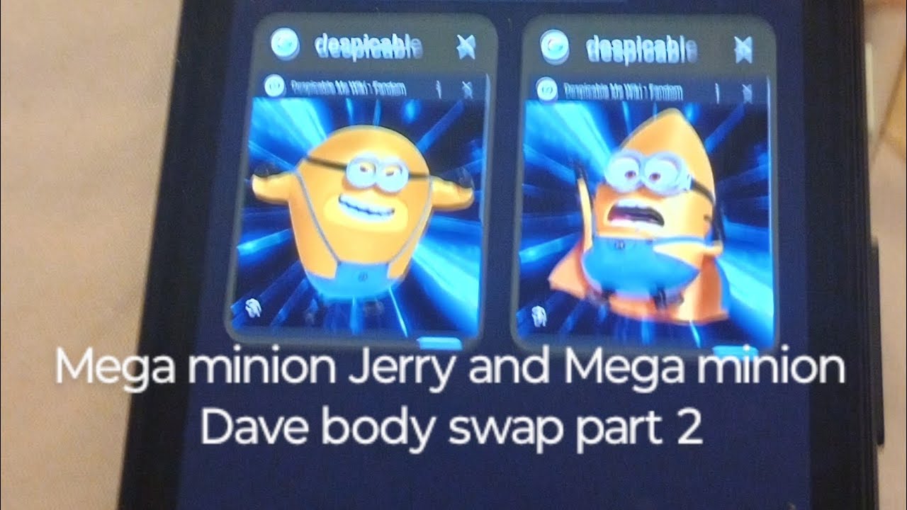 Mega Minion Jerry and Mega Minion Dave body swap part 2 - YouTube