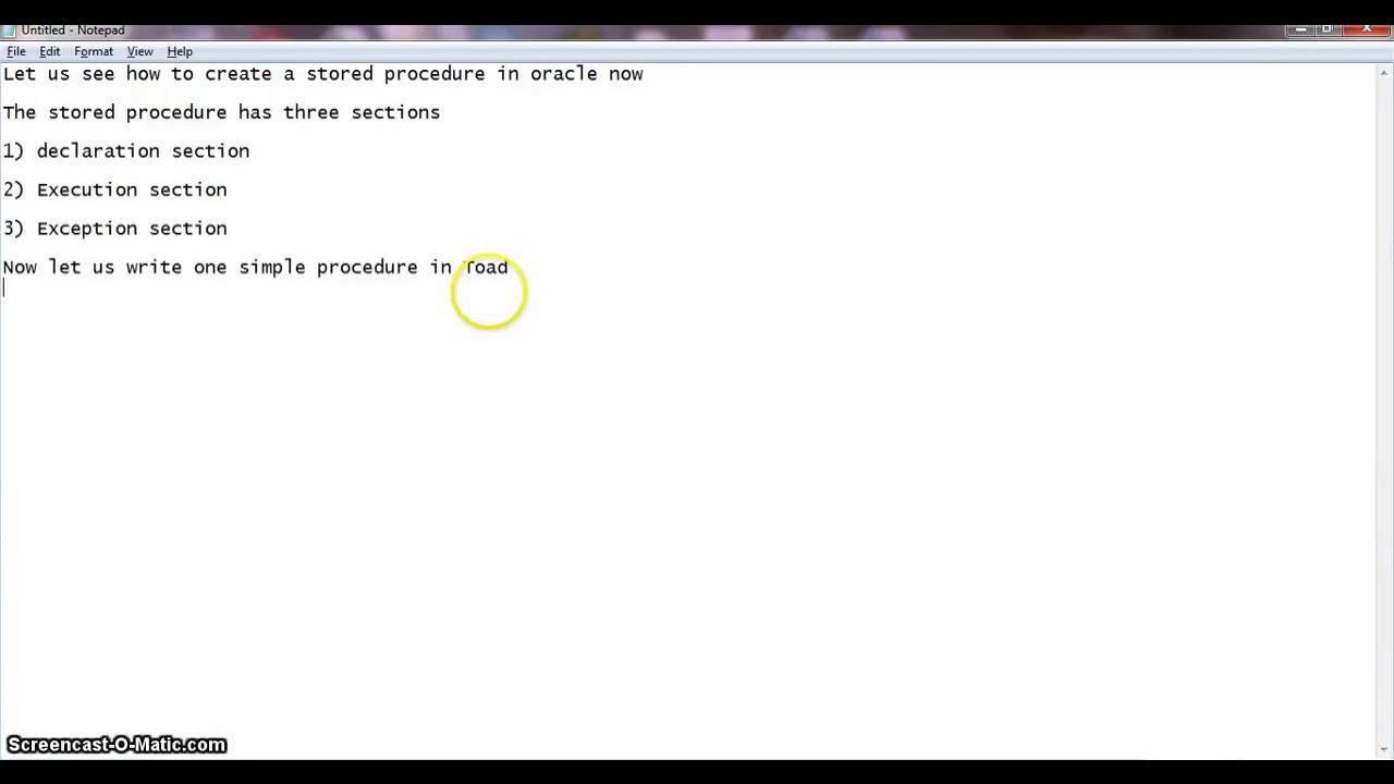 Create Stored Procedure In Oracle Sql Queries For Beginners