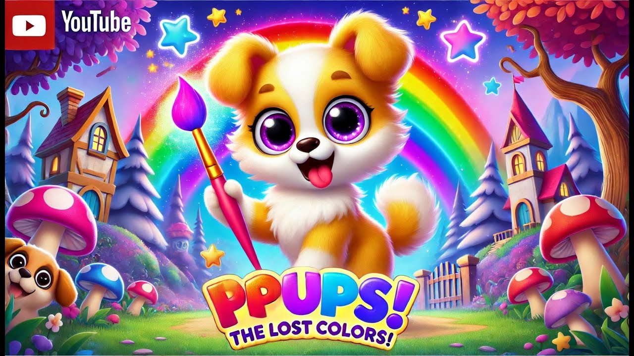 🌈🐶 Pup’s Magical Adventure – The Lost Colors! | Fun & Educational Story for Kids 🐾 - YouTube