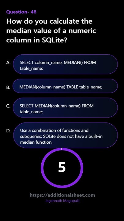 How do you calculate the median value of a numeric column in SQLite - YouTube