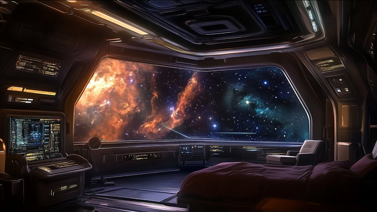 Galaxy Noise Ambience 🚀 Space Ship Journey Through the Stars | Deep ...