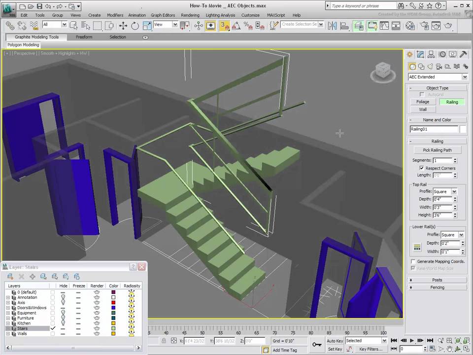 Working with AEC Objects in 3ds Max - Part 2 - Architectural Components - YouTube