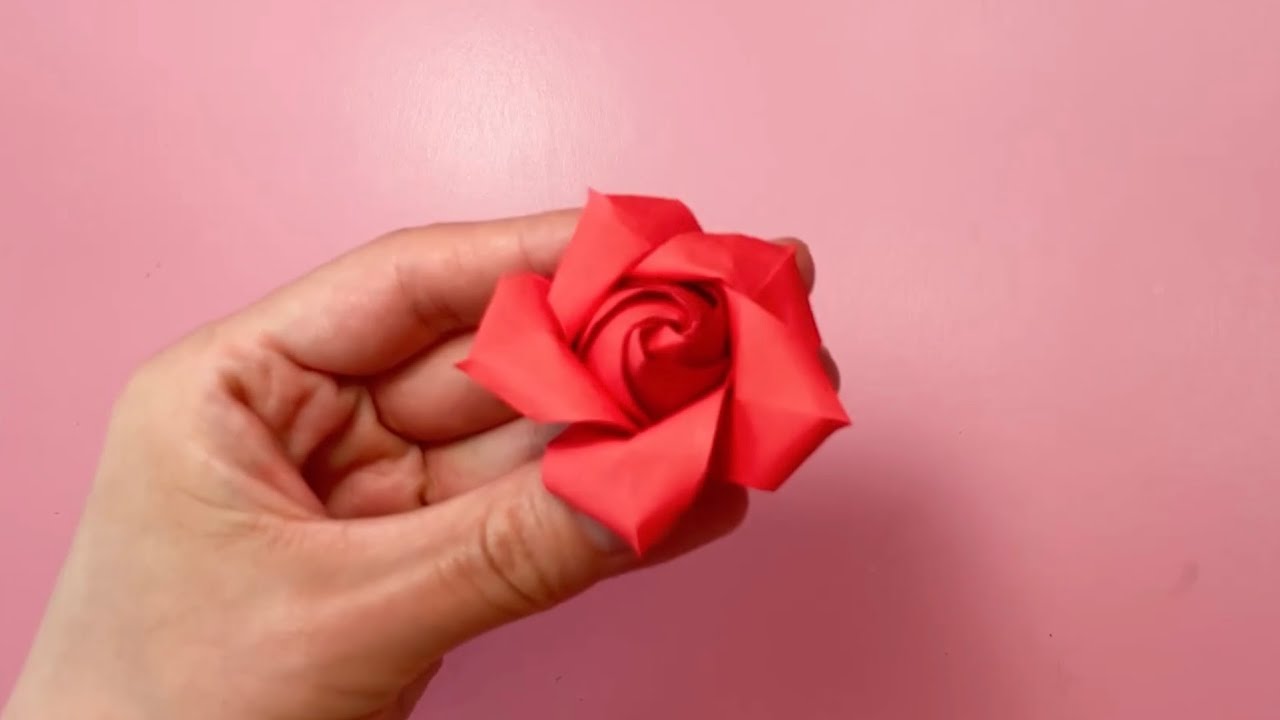 Origami rose | DIY paper rose tutorial - YouTube