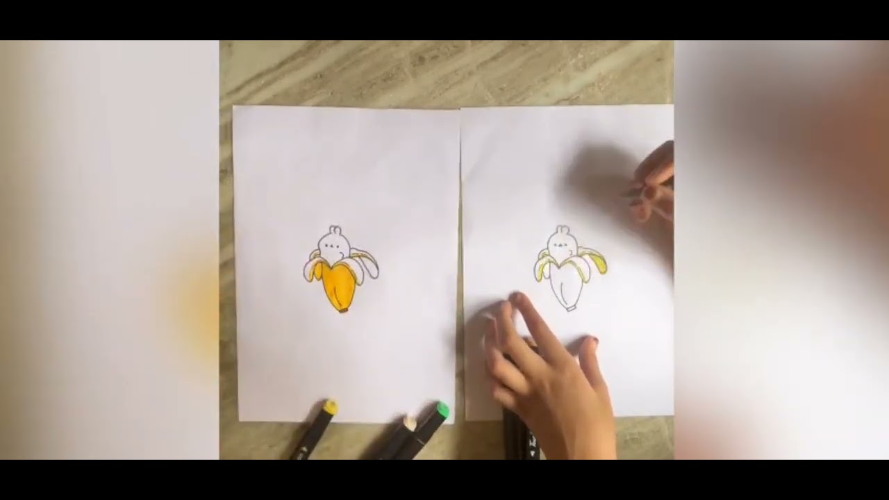 drawing challenge with my cousin ☺️ - YouTube