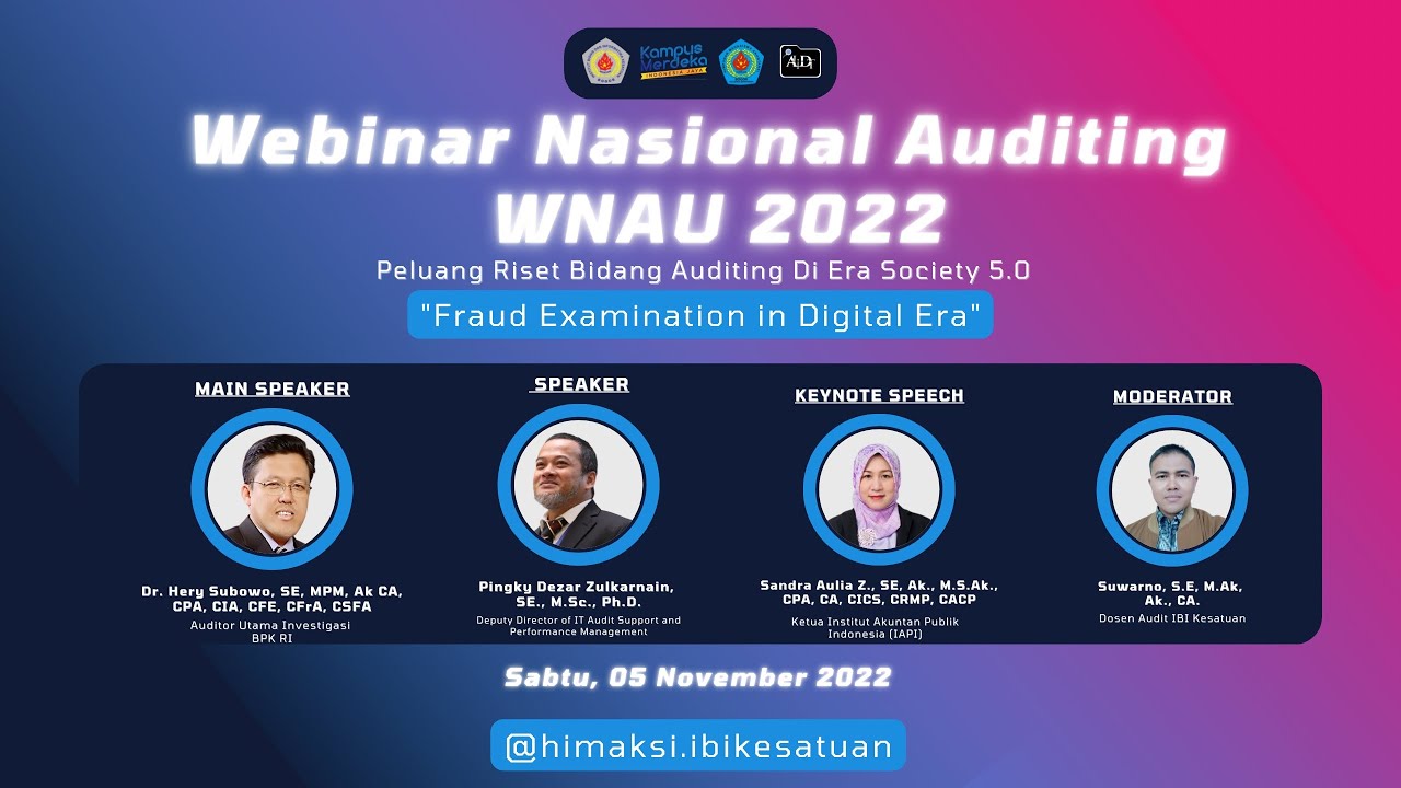 WEBINAR NASIONAL AUDITING 2022 “Peluang Riset Bidang Auditing di Era Society 5.0” - YouTube
