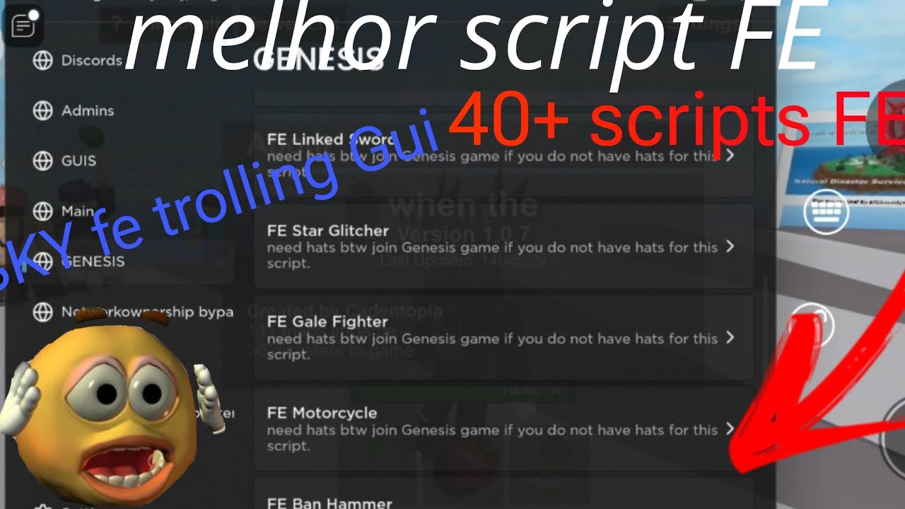 script hub trolling FE 40+ SCRIPTS FE e muito mais (veja comentário pra ...
