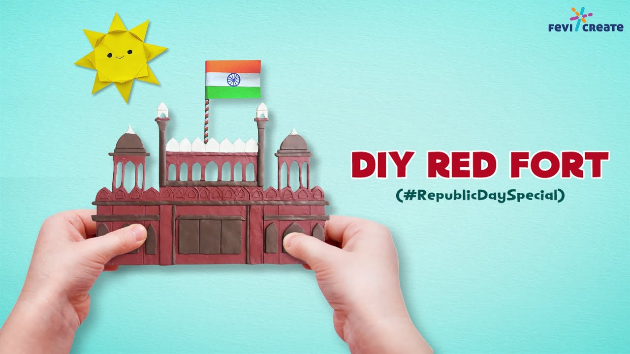 How to make DIY Red Fort | Republic Day | Fevicreate - YouTube