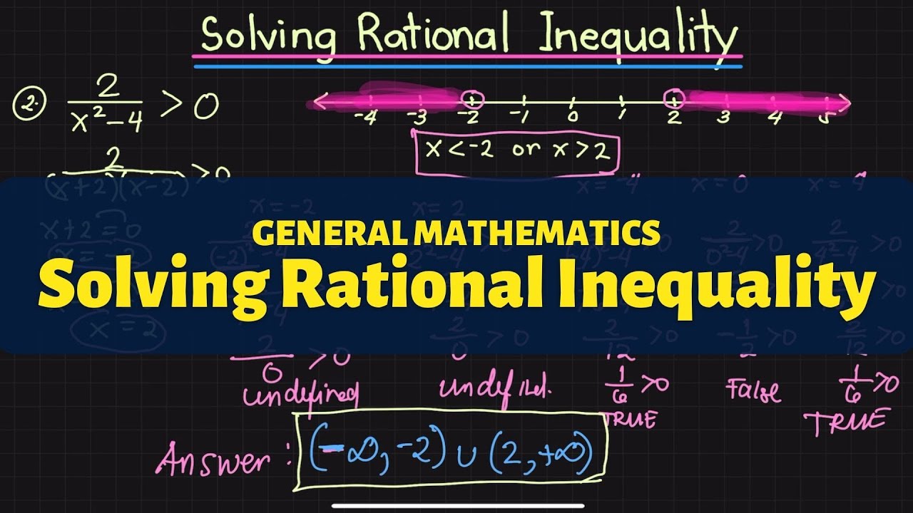 GENERAL MATHEMATICS: Solving Rational Inequality - Tagalog - YouTube