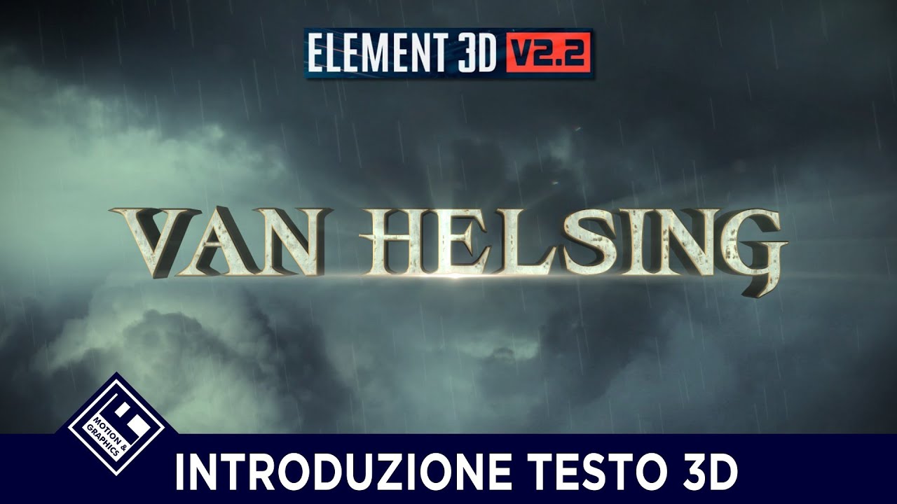 Intro testo 3d - Tutorial After effects e Element 3D - YouTube