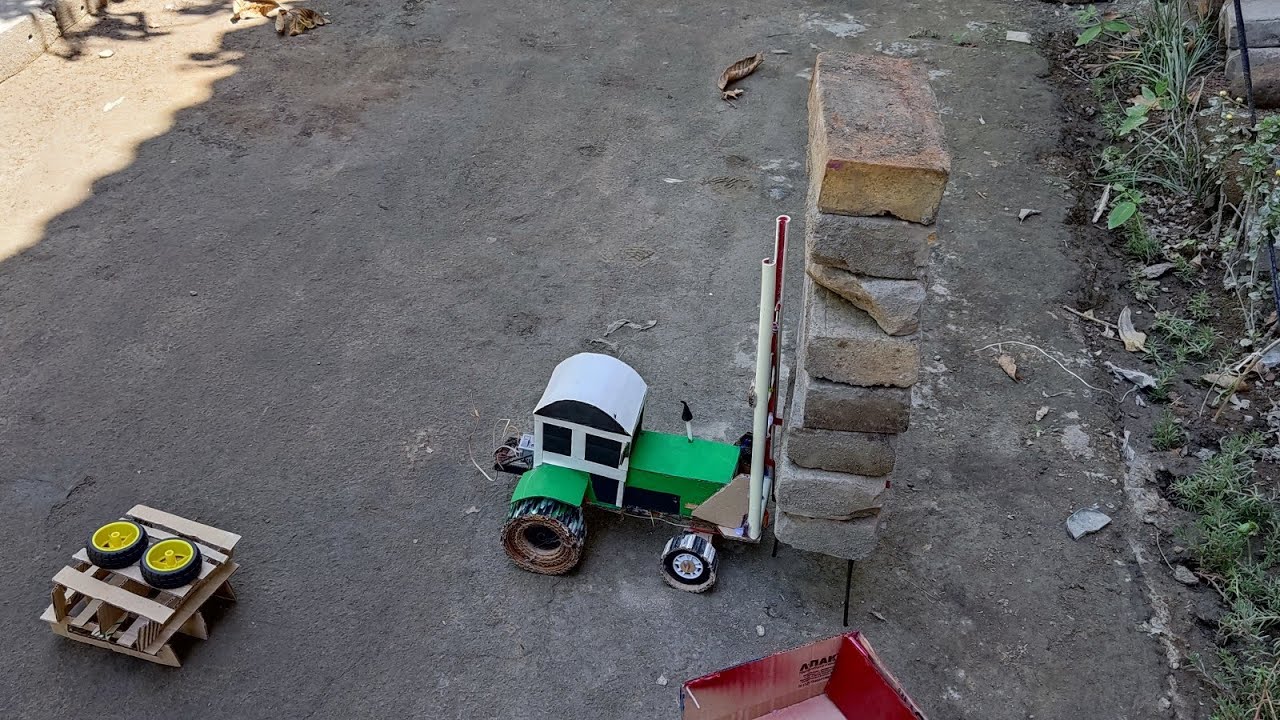 ORIGAMI KARTONDANDAN TRAKTOR YASASH.трактор ясаш.картондан ясаш.своим ...