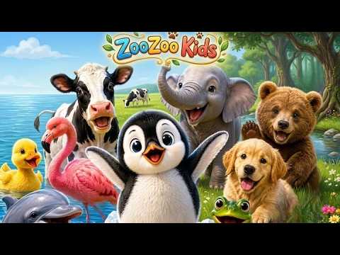 28 Cute Animal Sounds for Kids 🐧 Learn Animals & Funny Sound Effects