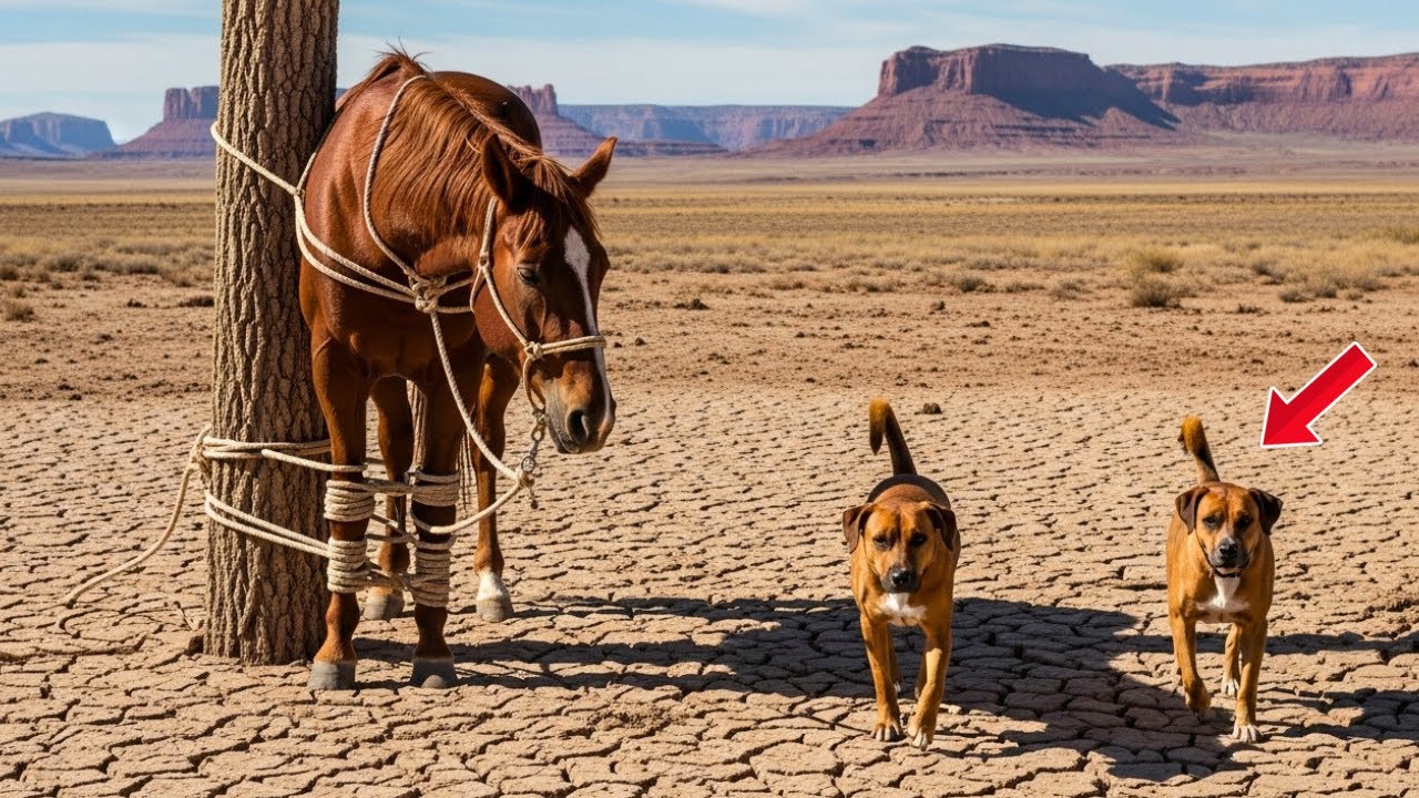Two Stray Dogs Found a Horse Trapped in the Desert... And What They Did ...