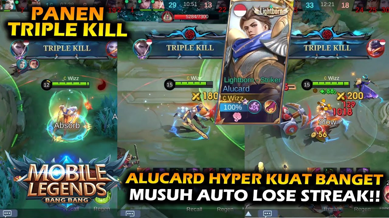 ALUCARD HYPER KUAT BANGET MUSUH AUTO LOSE STREAK!! ALUCARD PANEN TRIPLE KILL #MOBILELEGEND - YouTube