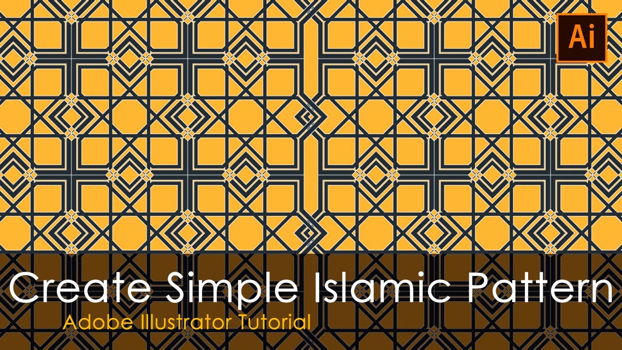 create simple islamic pattern | adobe illustrator tutorial - YouTube