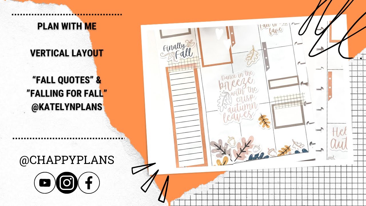 PLAN WITH ME :: VERTICAL LAYOUT :: “FALLING FOR FALL” & “FALL QUOTES ...