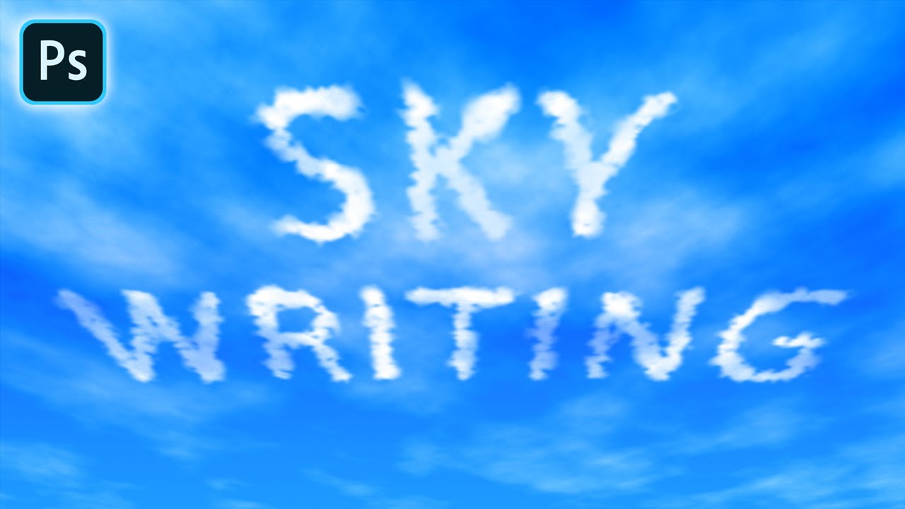 How to create Sky Writing Text Effect in Photoshop | Urdu/Hindi - YouTube