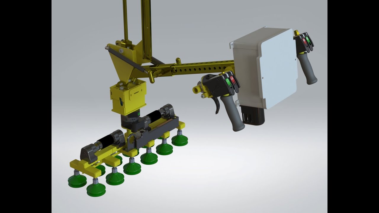 AIM6827 110 lb. Vacuum Box Lifter on a Single Point, Quick Release ...