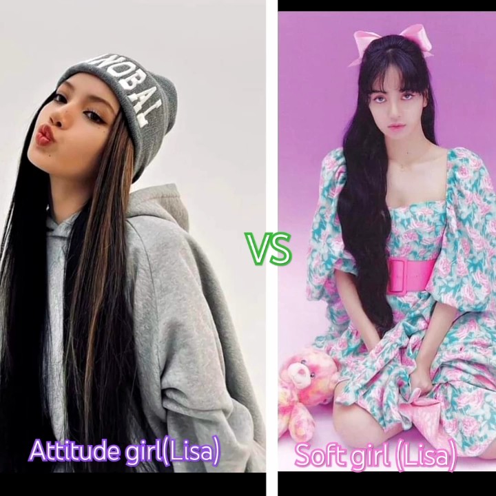 Attitude girl (Lisa) VS Soft girl (Lisa) ||Pink Unicorn Miss.Nihara🦄# ...