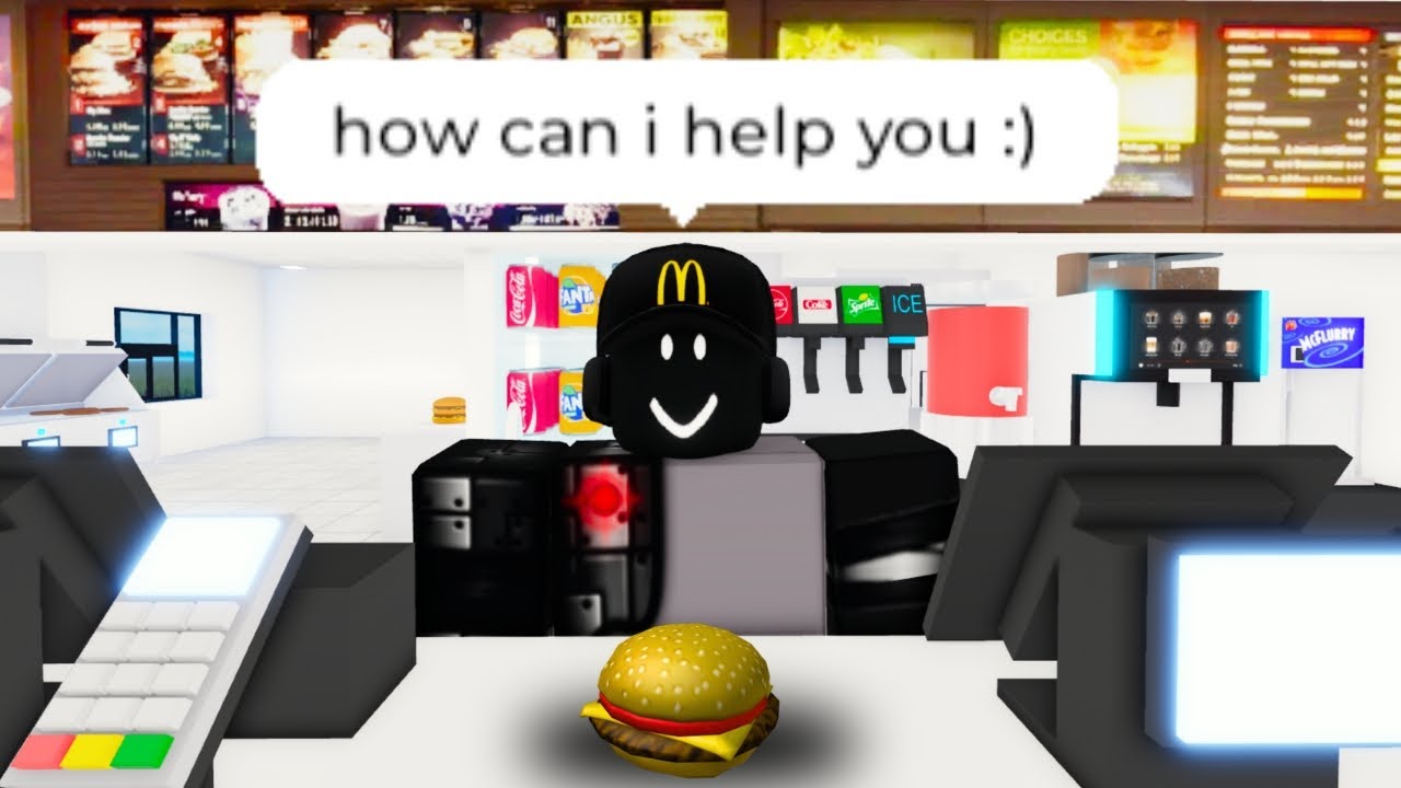 Working at a Roblox Fast Food Simulator! - YouTube