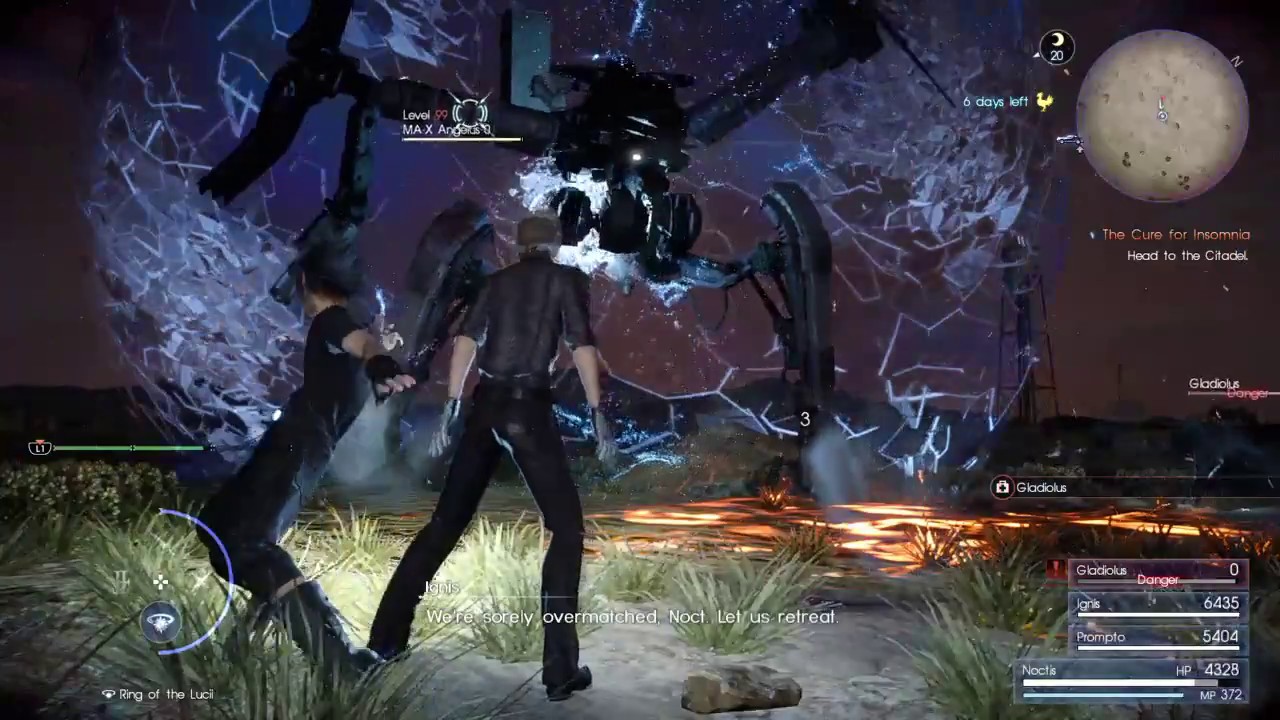 FINAL FANTASY XV : Full HP MAX Angelus-0 LV 99 with Ring of Lucis - YouTube