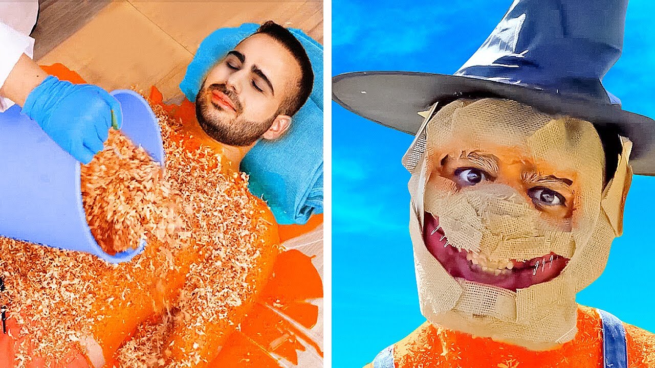 I turned into Scarecrow! Crazy Cosplay ideas for your parties - YouTube