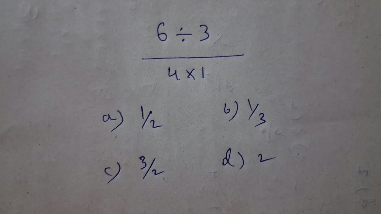 Solving 6÷3 ÷ 4×1 | Quick Math Problem Explained! - YouTube