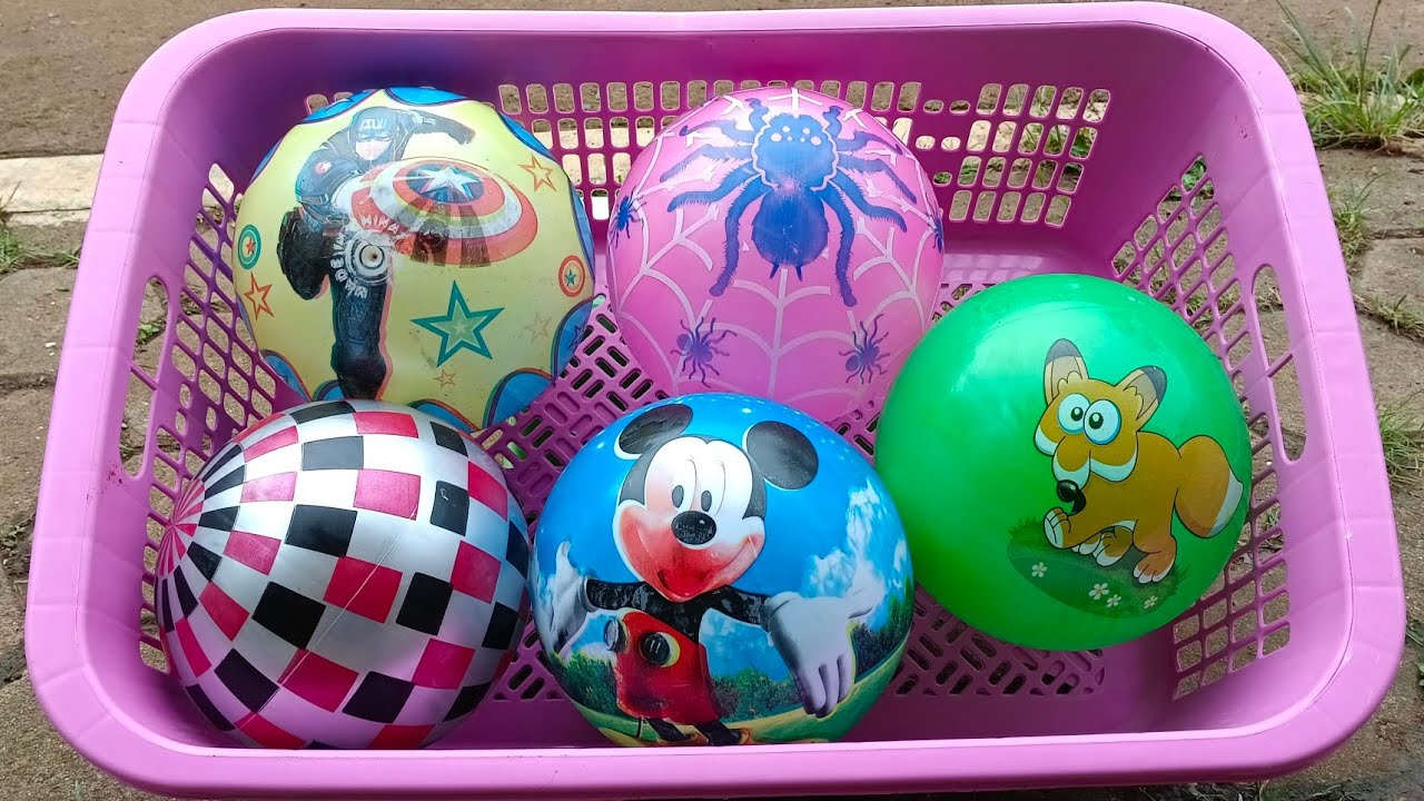 Menemukan banyak Bola kempes | Memompa Bola | Bermain Lempar Bola ke ...