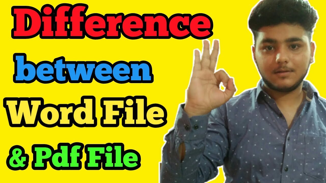 Difference Between Word File and Pdf File Hindi - YouTube