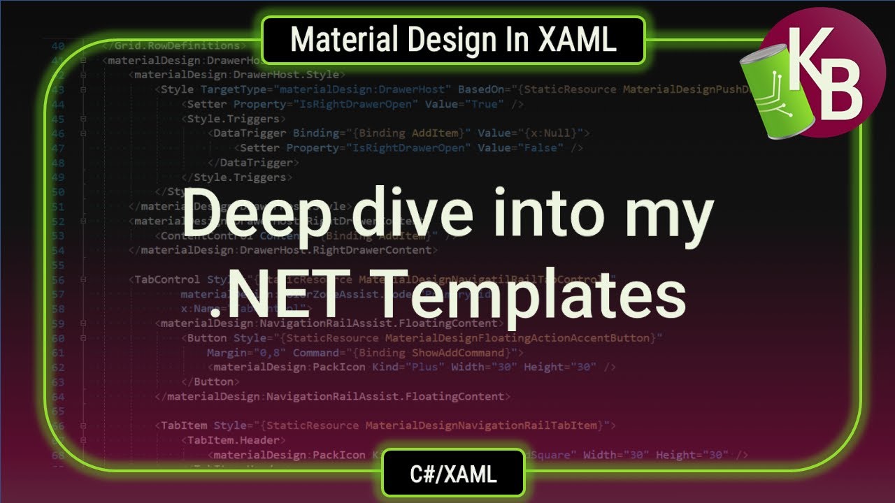 C#/WPF - Deep dive into my .NET templates - YouTube
