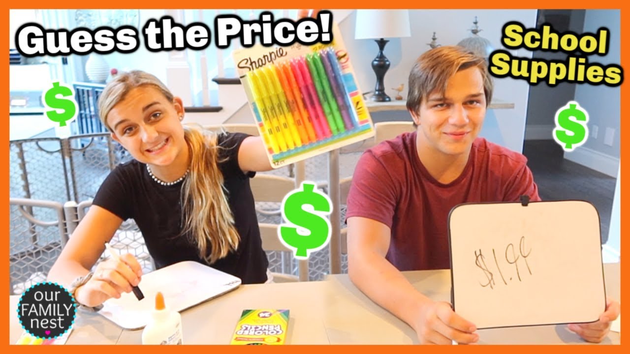 Back to School Guess the Price! Win Money if the PRICE is RIGHT! - YouTube