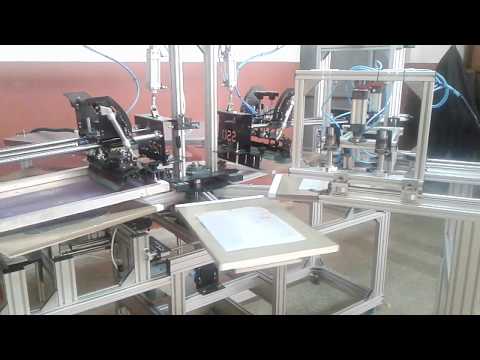 Lusso banmakser 2 renkli , 6 tablalı  ,2 flash kurutuculu 3/4 otomatik serigrafi baski makinesi