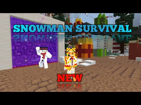 playing cubecraft snowman survival - YouTube
