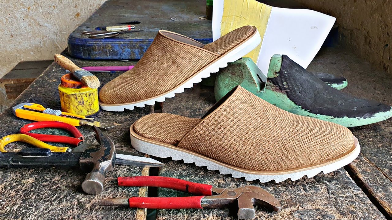 Handcrafted Slippers/half: Step-by-Step Shoe Making Process! - YouTube
