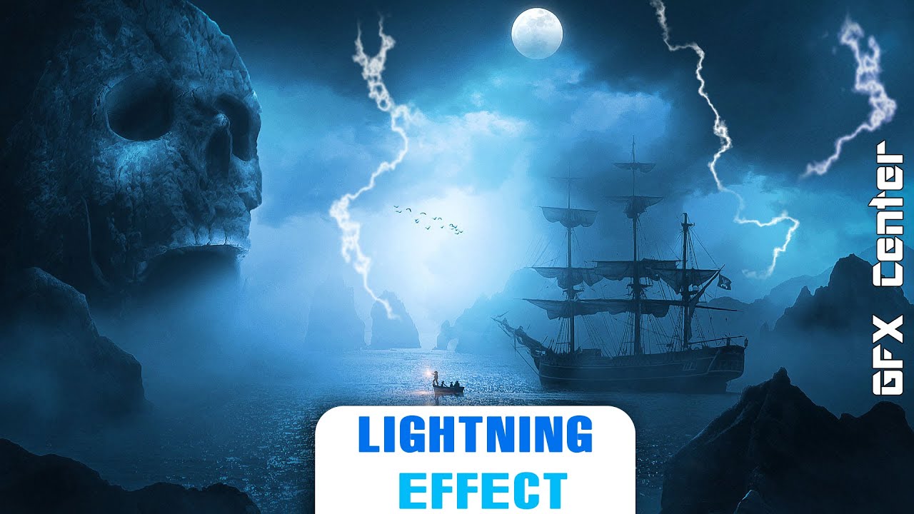 LIGHTNING ⚡EFFECT || Short Photoshop Videos || GFX Center - YouTube
