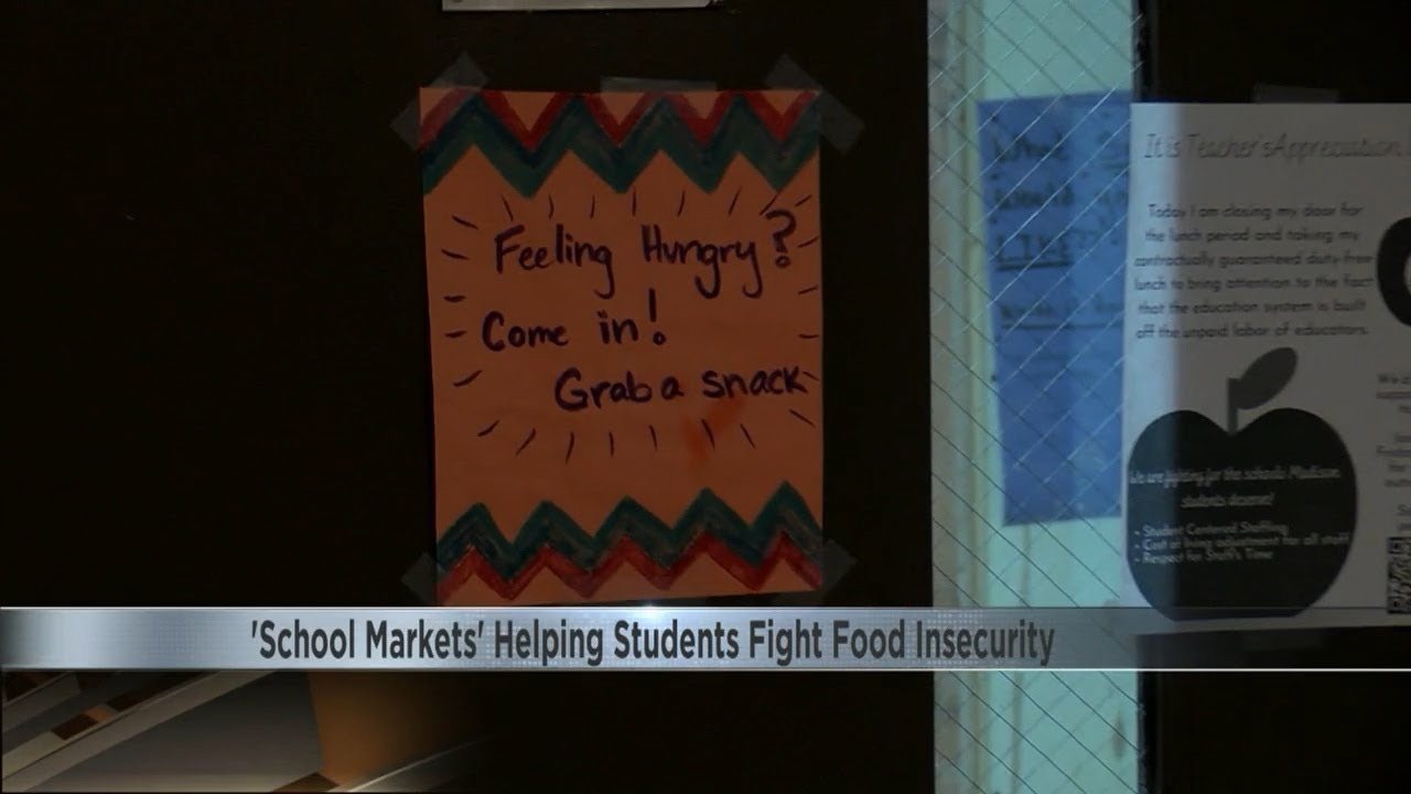 School markets helping students fight food insecurity - YouTube